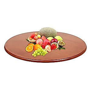 27.56” Lazy Susan Organizer for Kitchen, Extra Large Rotating Storage Tray Wooden Disc Grazing Tray, Kitchen Countertop Table Bearing Plate | Doubles As A Cheese Board Charcuterie Platter