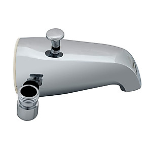 EZ-FLO 5-1/4 Inch Zinc Bath Tub Diverter Spout with Side Outlet, Chrome, 15087