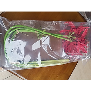 Qingriver 4 Stems 26.38'' Artificial Spider Lily Flowers Lycoris Radiata for Home Garden Decoration Red