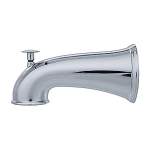 Danco Decorative Bathtub Faucet Spout Length | Chrome Finish (10315), 6 Inches/Pull Up Diverter