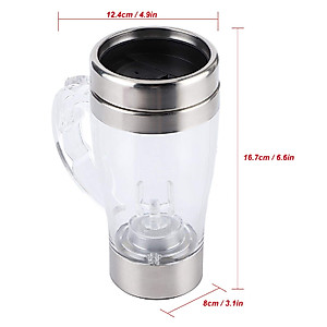 Fdit Premium Electric Coffee Self Stirring Cup, Stainless Steel Portable Mixing Mug/Shaker Cups for Coffee/Tea/Hot Chocolate/Milk