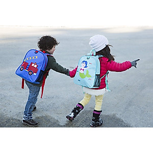 Wildkin Kids Embroidered Backpack for Toddler Boys and Girls, Kids Backpack Measures 13.5 x 12.25 x 5 Inches, Perfect for School & Travel Backpack for Kids (Train)