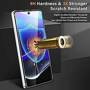 UniqueMe [2+2 Pack] Compatible for Motorola Moto G Stylus 5G [2022] Tempered Glass Screen Protector and Camera Lens Protector [HD Clear][Only Fit for 2022 Model][Not for 4G version]