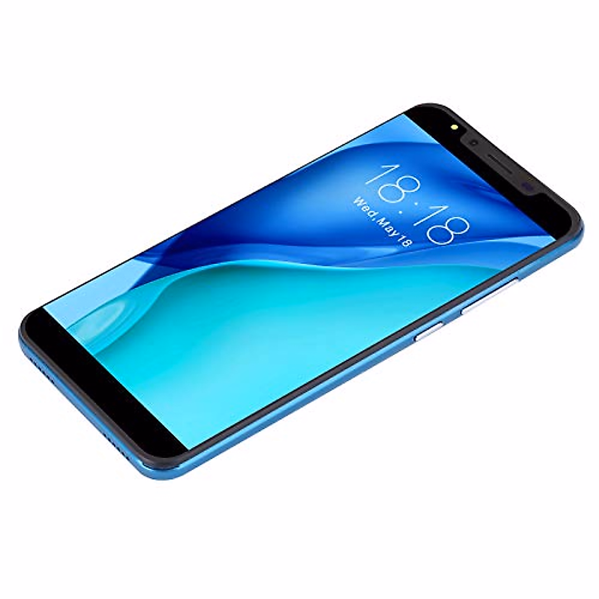 Unlocked Smartphones 3G, International Android Unlocked Cell Phones, 5.72in HD Screen, 512MB +4G, 2MP + 2MP Quad Camera, Dual Card Dual Standby, Face ID&Fingerprint Unlock(Blue)