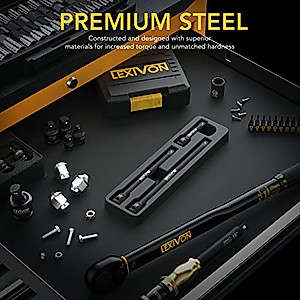 LEXIVON Impact Driver Extension Bar Set, 3/8" Drive | 3-Piece 3" 6" & 8" Long, Organized In A Tray | Hardened and Heat Treated Chrome Vanadium Steel (LX-114)