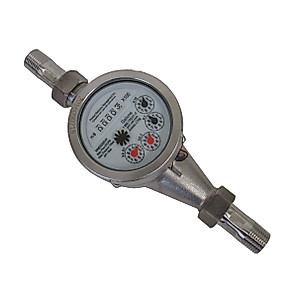PRMFiltration 3/4 Inch NPT 304 Stainless Steel Totalizing Water Meter