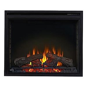 Napoleon Ascent 33 Self-Trimming Whisper-Quiet Built-in Electric Fireplace Insert - Ultra-Bright LED Light - Multi-Color Accent Night-Light - Non-Reflective Backing - NEFB33H