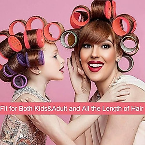 Self Grip Hair Roller Curlers Set,12pcs Large Rollers for Hair, Hair Rollers for Long Hair,Medium and Short Hair,Salon Hairdressing Curlers for Women,DIY Hairstyle (Large)
