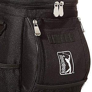 PGA Tour Unisex 10 Can Insulated Golf Cooler Bag, Black, One Size
