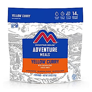 Mountain House Yellow Curry with Chicken & Rice | Freeze Dried Backpacking & Camping Food | 2 Servings | Gluten-Free