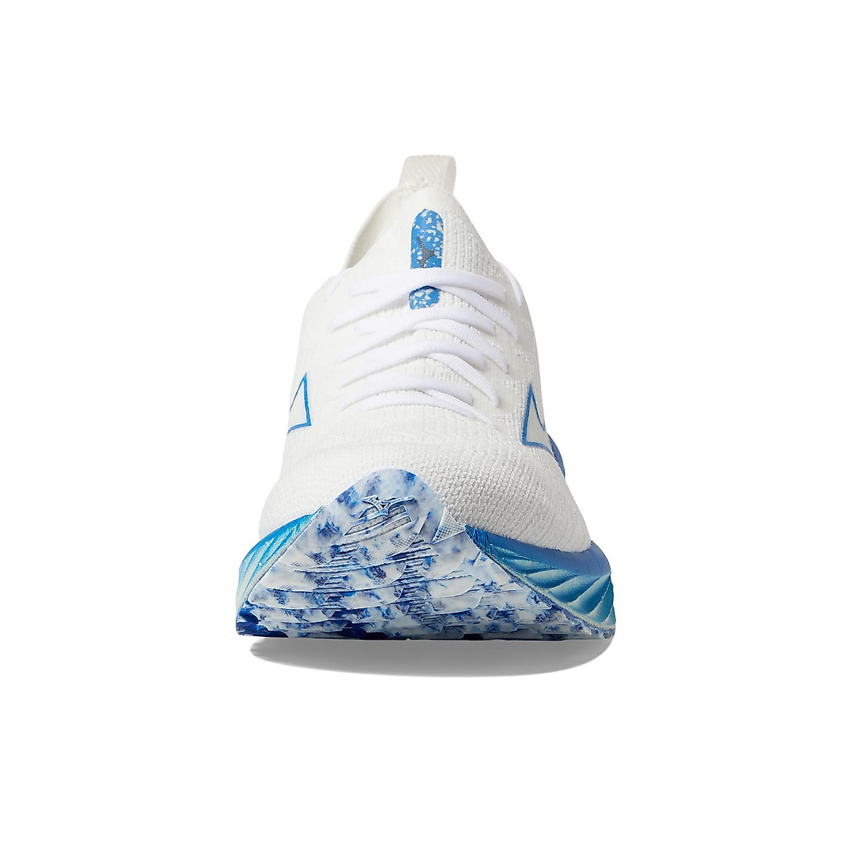 Mizuno Running Women's Wave Neo Wind Running Shoe, Undyed Wht-Peace Blue, 7.5