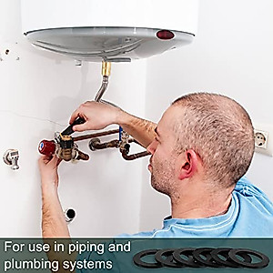 30 Pack 1-1/2 Inch Oversize Union Washer Flat Plumbing Slip Joint Washer Rubber Flat Washer Rubber Washers for Piping and Plumbing Systems