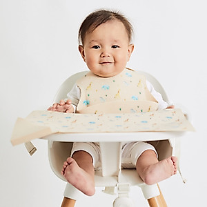 Austin Baby Co Mess Proof Silicone Bibs for Babies – Perfect Travel Toddler Bibs for Baby Boy or Baby Girl – Waterproof with Adjustable Collar, Soft Food Grade Silicone, BPA Free