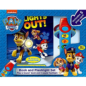 Nickelodeon PAW Patrol Chase, Marshall, Skye and More! - Light the Way! Pop-up Board Book and Sound Flashlight Toy Set - PI Kids (Play-A-Sound)
