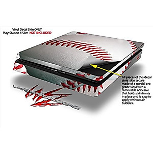 Vinyl Decal Skin Wrap compatible with Sony PlayStation 4 Slim Console Baseball (PS4 NOT INCLUDED)