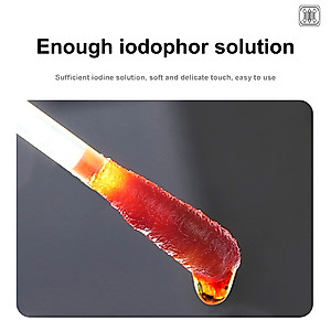 50 PCS Disposable Iodine Swab Portable Medical Swabs Outdoor Supplies Care Nasal