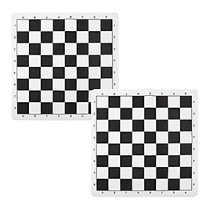 FOMIYES Board Game Table Mat 2pcs Roll Up Chess Board Portable Classic International Chess Board Mat Tournament Chess Sheet for Home Outdoor Picnic Board Game Mat