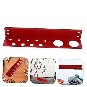 SEWOART Shelf for Garage Tool Hardware Storage Rack Red Steel Hardware Tool Organizer Warehouse Tool Shelf