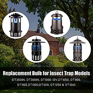4 Pack Bug Zapper Replacement Bulbs 41050 Mosquito Zapper Bulbs for DynaTrap DT1050 DT1100 DT1250, 1/2 Acre Trap Replacement Light Bulb Mosquito Killer Lamp