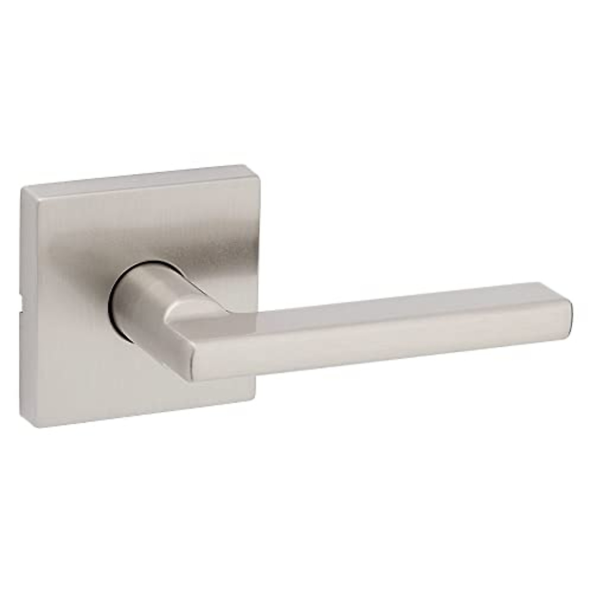 Kwikset Halifax Interior Passage Door Handle, Lever For Closet and Hallway Doors, Reversible Non-Locking Handle Lever, Satin Nickel, with Microban Protection