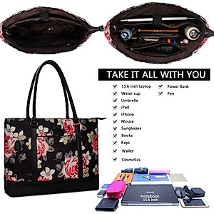Laptop Tote Bag,15.6inch Laptop Purse Work Bag for Women Teacher Tote Bag
