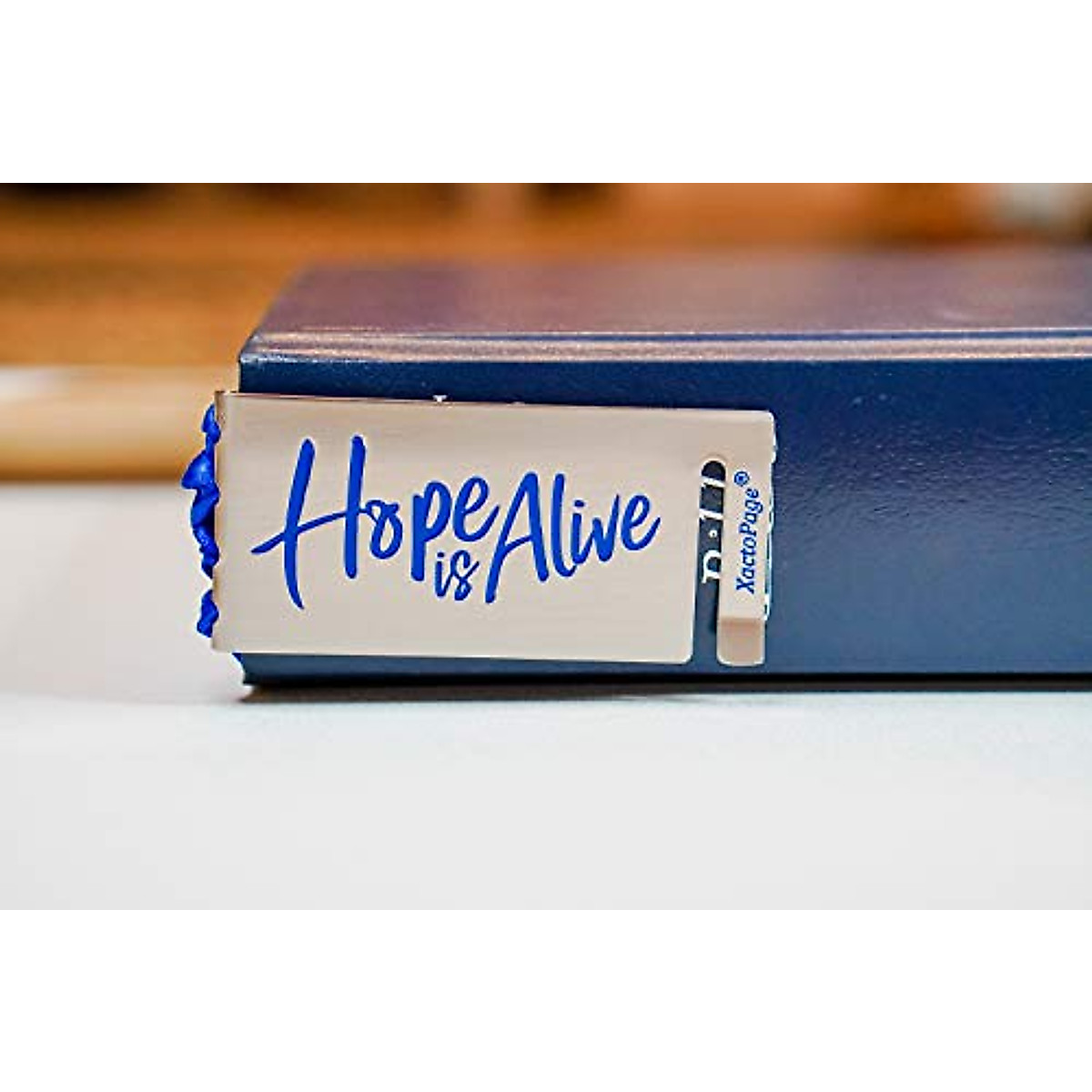 The Patented XactoPage Multi Page Marker Featuring 8 Satin Ribbons (Royal Blue)