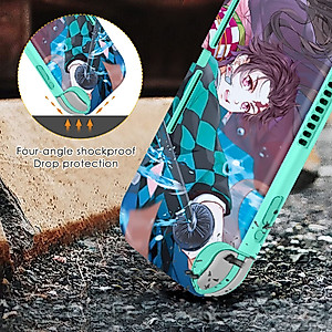 oqpa for Nintendo Switch Lite 2019 Case for Girls Boys Kids PC Cute Kawaii Anime Cartoo Design Cool Slim Protective Cases Hard Shell Cover with Screen Protector Glass for Switch Lite,Gui