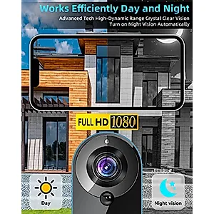 sectelli 2023 Enhanced Doorbell Camera Wireless, Support WiFi at 5GHz Mixed with 2.4GHz, Support Link to Alexa Speaker, 1080P Video, 2-Way Audio,Battery Powered,Smart Video Doorbell