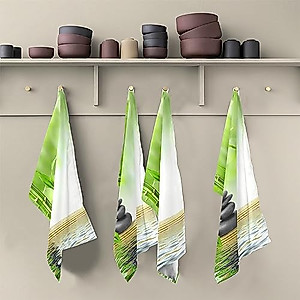 Kigai 1 Pack Zen Basalt Rocks Kitchen Towels Highly Absorbent, Super Soft Dishcloths 18 x 28 Inches Reusable Quick Drying Tea Towels Set for Home,Kitchen Decor