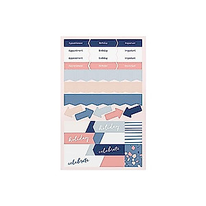 Busy B Perfect Planner Diary January to December 2024 - A5 Pink - Faux Leather Week to View Planner with Stickers & Tear-Out Lists