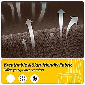 AAAAAcessories Bench Cushions for Indoor Furniture with Ties, Non-slip Bottom and Removable Cover, Indoor Seat Cushions Pads for Piano, Dining Bench and Bay Window, 36''×14''×2'', Brown