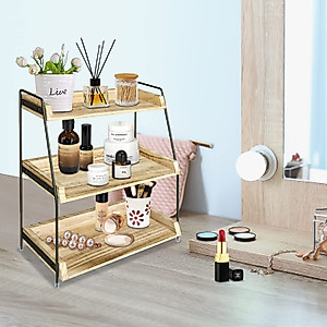 Megsooul Coffee Station Organizer,Coffee Bar Accessories and Organizer Countertop, Bathroom & Kitchen Countertop Organizer Storage, 3 Tier Countertop Shelf for Bathroom, Kitchen, Coffee Bar,Office