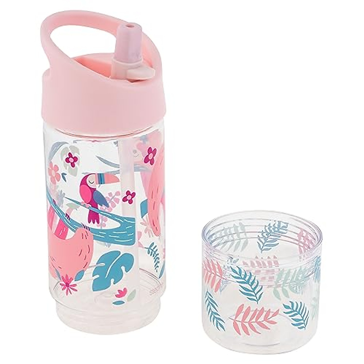 Stephen Joseph SIP and Snack Sloth Bottle Combo Bottle 350ml + Snack Cup 104ml, 2.5”x 8.25” (6.3cm x 2cm), Pink