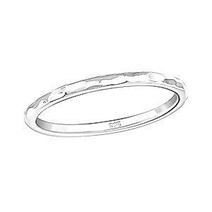 ICYROSE 925 Sterling Silver Rippled Above Knuckle Ring Mid Finger Top Stacking or can use for Toe Ring summer women's Rings Size 3.5 (19939)