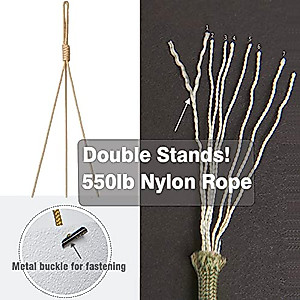 SwinDuck 13 Inch 2 Pack Large Hanging Planters for Indoor Outdoor Plants, Plastic Hanging Basket Pots for House Plants Flowers, White