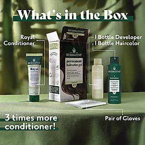 Herbatint Permanent Hair Dye For Women - 5C Light Ash Chestnut - For Up To 100% Gray Coverage of Resistant Gray Hair - Ammonia-Free, Alcohol-Free & Vegan - Salon Influenced Hair Color 5.75 fl oz