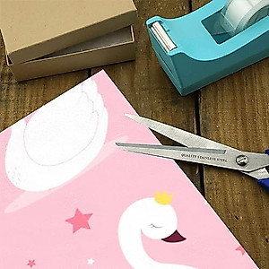 Veundei 3 Pack Gift Wrapping Paper Bundle Swan Princess Wrapping Paper Roll Packing Paper Gift Wrap for Birthdays, Weddings, Party, Holiday, Baby Shower, 58 x22.8 Inch (9.18.sq.ft) per Roll