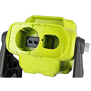 Ryobi P721 One+ 1,800 Lumen 18V Hybrid AC and Lithium Ion Powered Flat Standing LED Work Light with Onboard Mounting Options (Battery and Extension Cord Not Included, Light Only)
