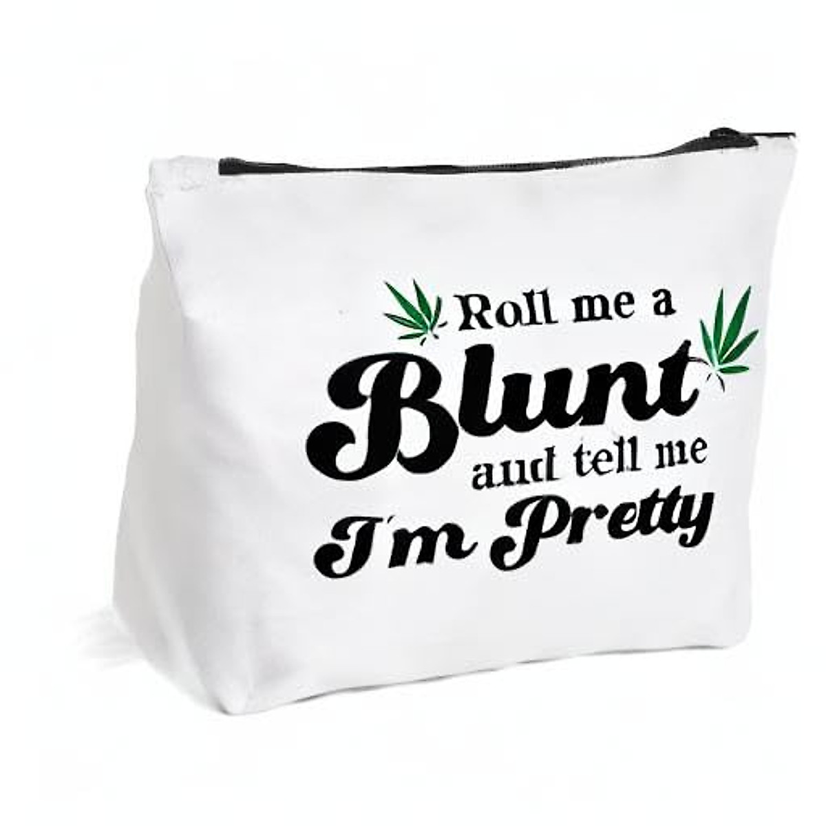 IHopes+ Funny Leaf Makeup Bag Gift for Women Best Friends Sister Teens Makeup Lover | Cute Herb Makeup Zipper Pouch Bag Cosmetic Travel Accessories Bag Toiletry Case Gifts for Birthday Christmas