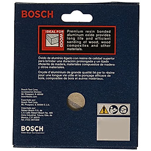BOSCH SR5R320 5-Piece 320 Grit 5 In. 8 Hole Hook-And-Loop Sanding Discs