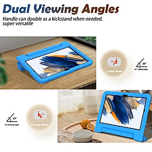 LTROP Kids Case for Samsung Galaxy Tab A8 10.5 2022, Galaxy Tab A8 Case, Light Weight Shockproof Handle Stand Kids Case for Samsung Galaxy A8 Tablet 10.5 Inch 2022 (SM-X200/X205/X207), Blue