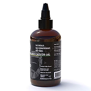 SO Jamaican Black Castor Oil Fast Absorbing, Promote Beard and Hair Growth, Best Oil For Men's & All Hair Textures, Strong Healthy, Brown, Bamboo Lotus, 4 Fl Oz
