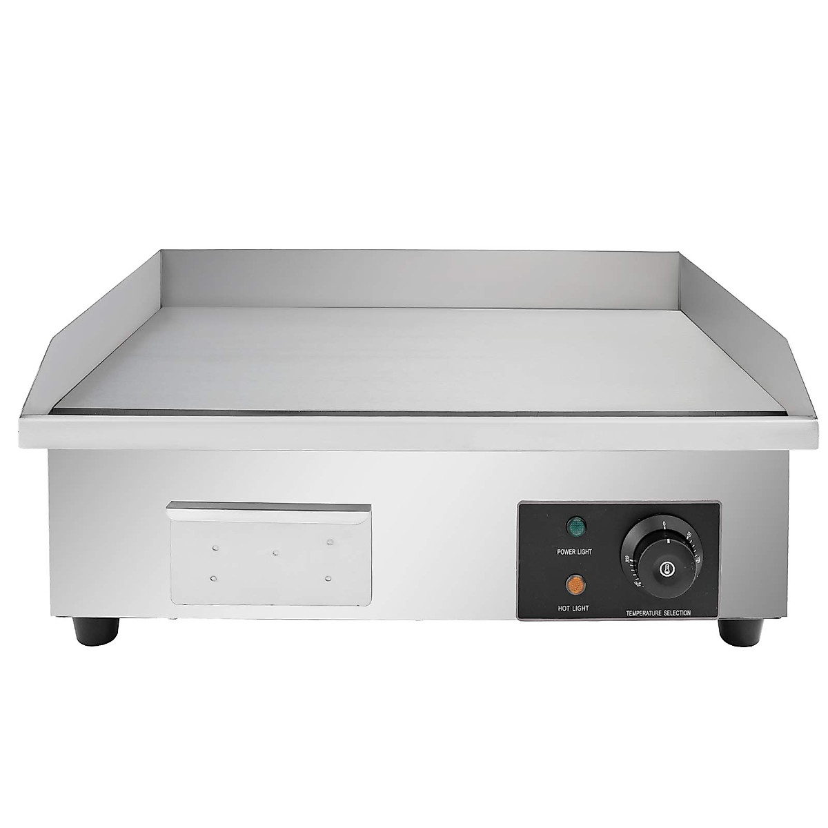 VBENLEM 22" Commercial Electric Griddle,Electric Countertop Flat Top Griddle 110V 1600W,Non-Stick Restaurant Teppanyaki Stainless Steel Grill,Adjustable Temperature Control 122°F-572°F.