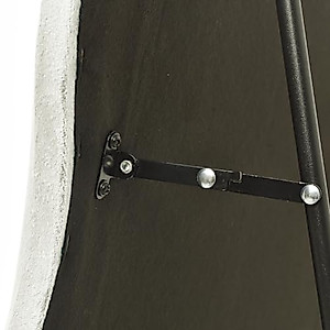 AyeWish Wavy Full Length Mirror, 63"24", White Flannel Frame, Freestanding/Wall Mounted/Leaning, Modern Oval Mirror for Bedroom Home Decor