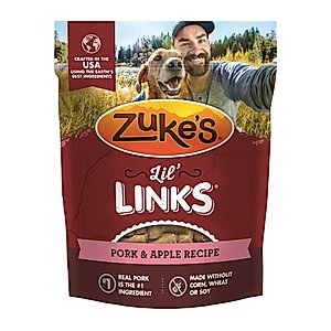 Zuke’s Lil’ Links Dog Treats for Dogs of All Sizes, Snacking Sausage Treats for Dogs, Pet Treats made with Real Pork & Apple, 6 oz. Resealable Pouch​ - 6 oz. Bag