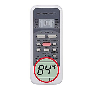 Replacement for Miller Air Conditioner Remote Control Model Number: RG51M5/EU (Display in Fahrenheit)(Only Remote Control)