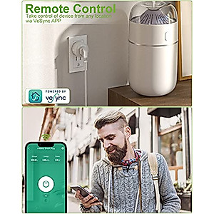 Aubess Smart Plugs with Energy Monitoring, Smart Plugs That Work with Alexa & Google Assistant, Alexa Smart Outlet Plug with Timer, Schedule, VeSync APP Remote Control, No Hub Required, White