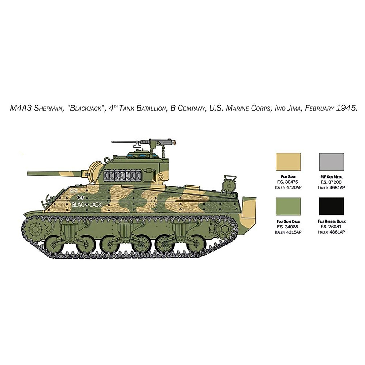 Italeri -M4A2 Sherman US Marine Body 1/35, I6583