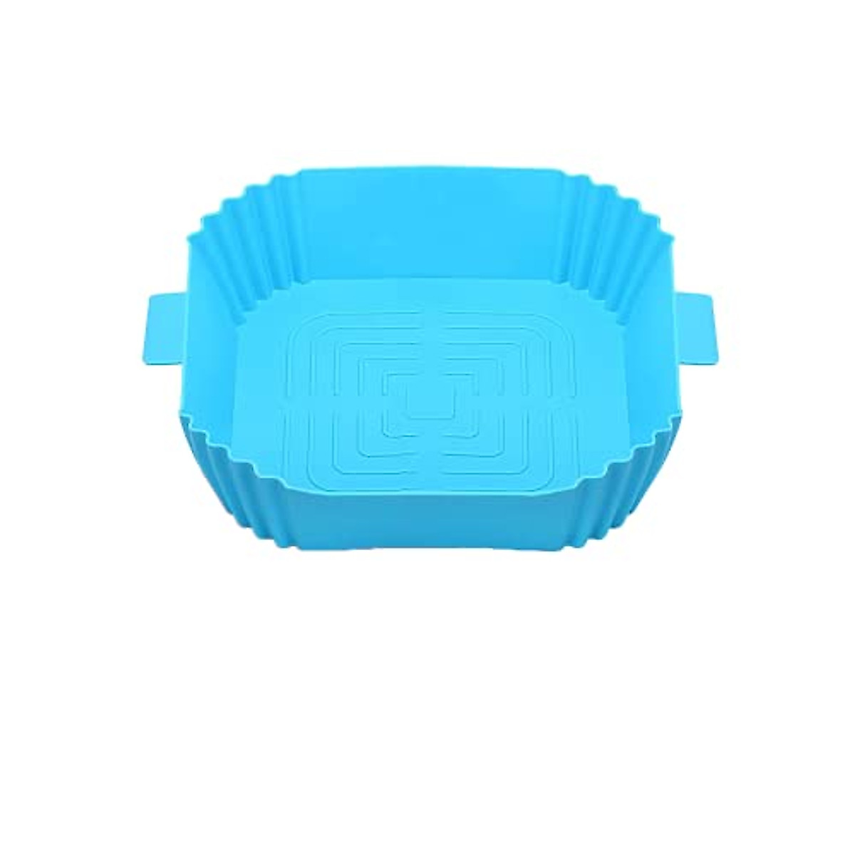 Air Fryer Silicone Liners (2-Pack), Reusable Square Air Fryer Liners Heat Resistant Silicone Air Fryer Liners Air Fryer Accessories For 4 To 7 Qt Air fryers (Red+Blue)