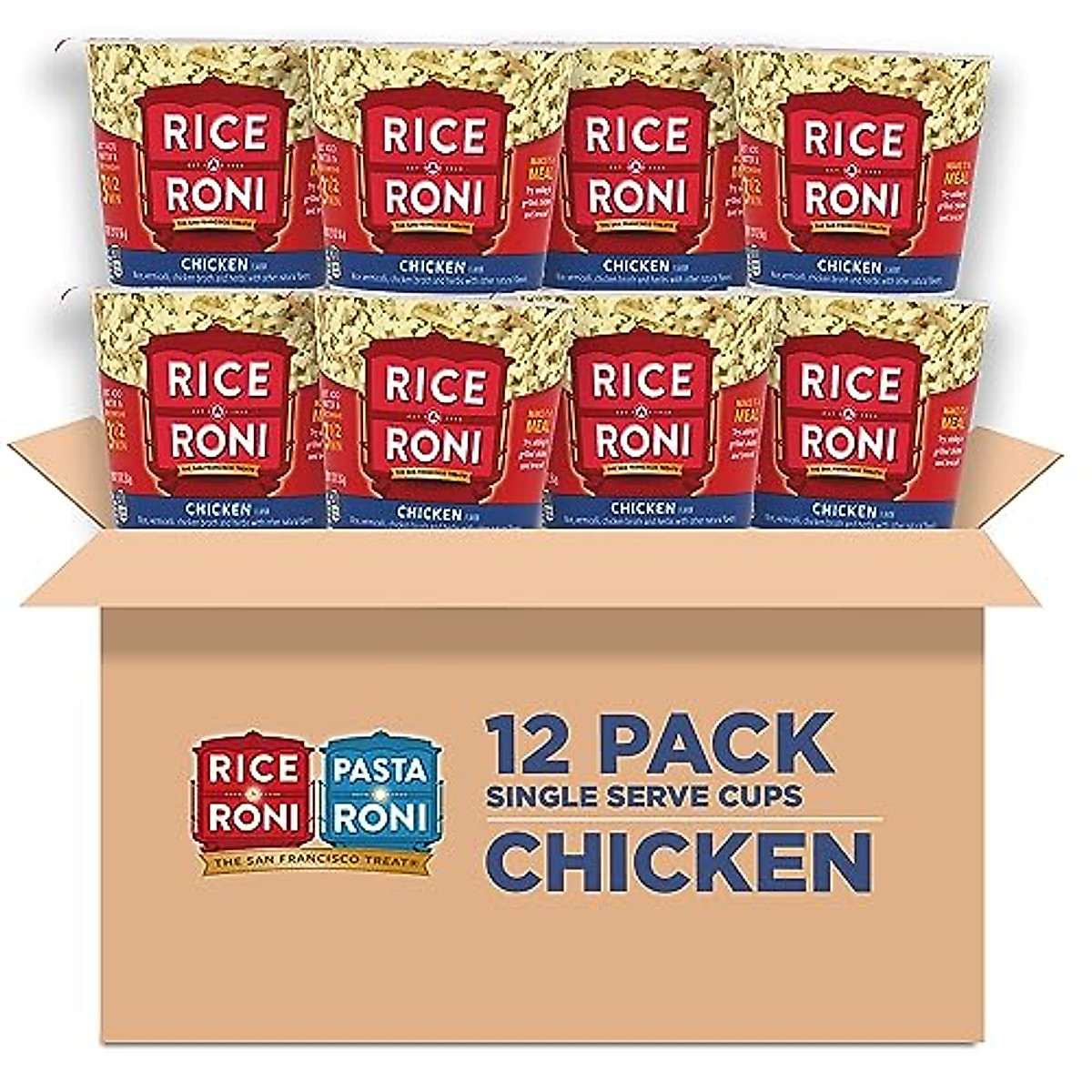 Rice-A-Roni Cups, Chicken Flavor, 1.97oz pack of 12 cups